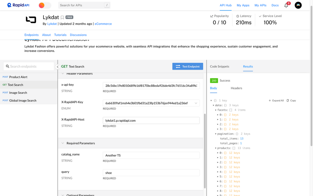Exploring Lykdat Search with Rapid API Exploring Lykdat Search with Rapid API